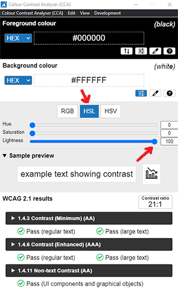 How to Use the Color Contrast Analyzer Tool